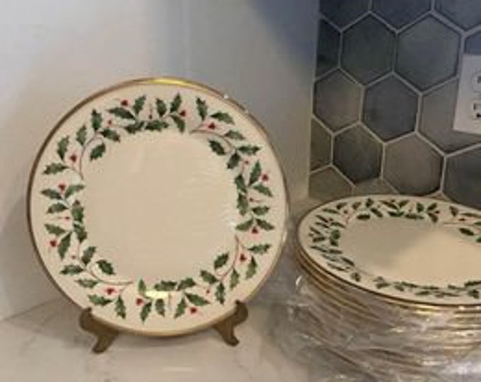 Set of 12 New Lenox Dimensions Gold Trimmed Holiday Dinner Plates - Etsy