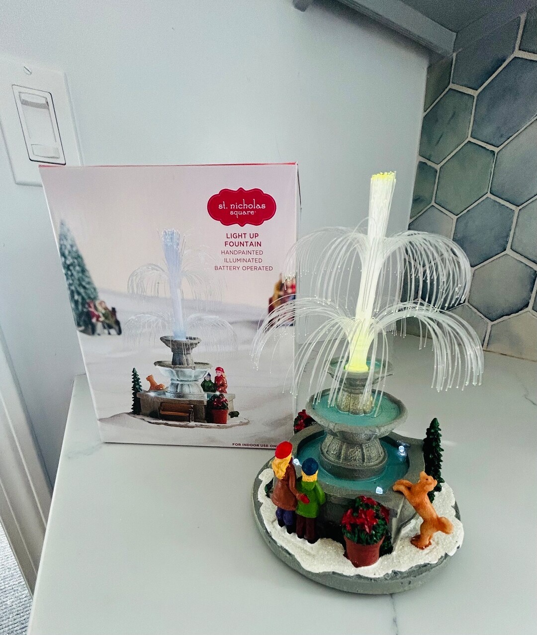 Saint Nicholas Square light up Fountain - Etsy