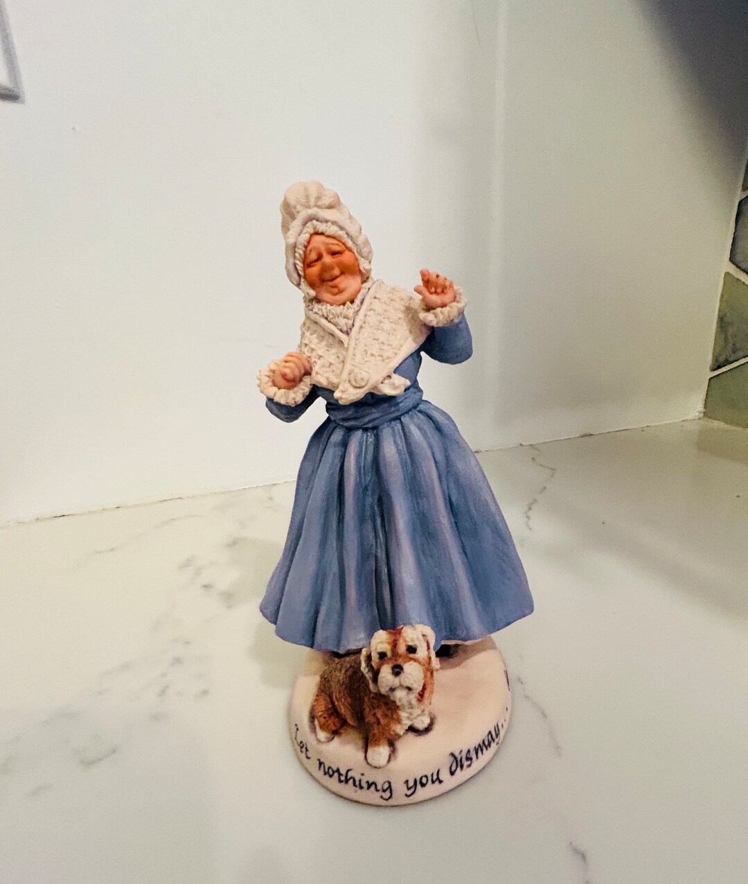 Vintage Simpich Caroler “let Nothing You Dismay” Jolly Lady Signed 1990 ...