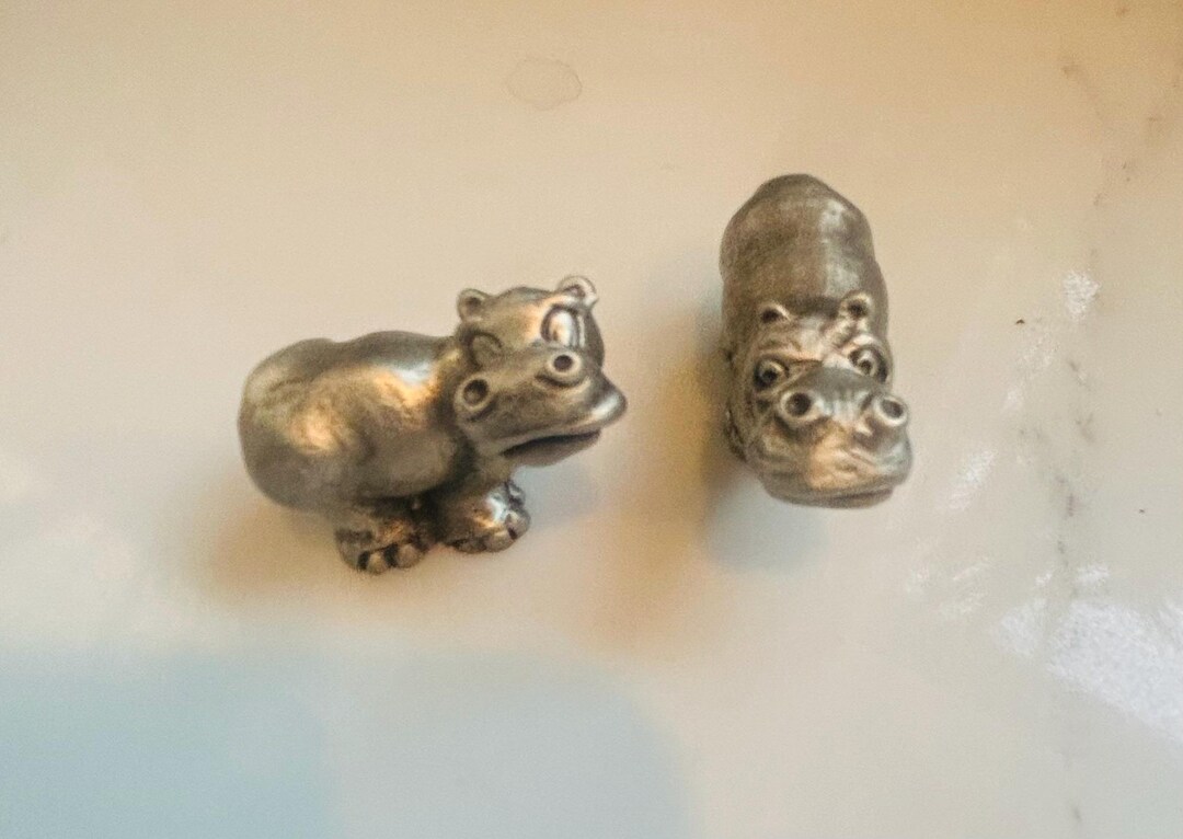 Vintage Hudson Co, Fine Pewter Rhino Figurines - Each is Stamped - Etsy