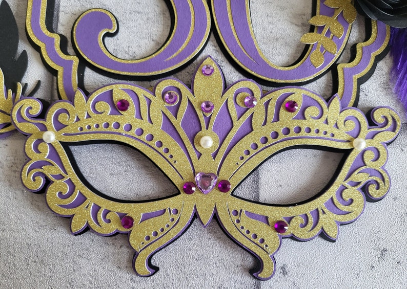 Masquerade Mask Cake Topper / Mardi Gras Mask - Etsy