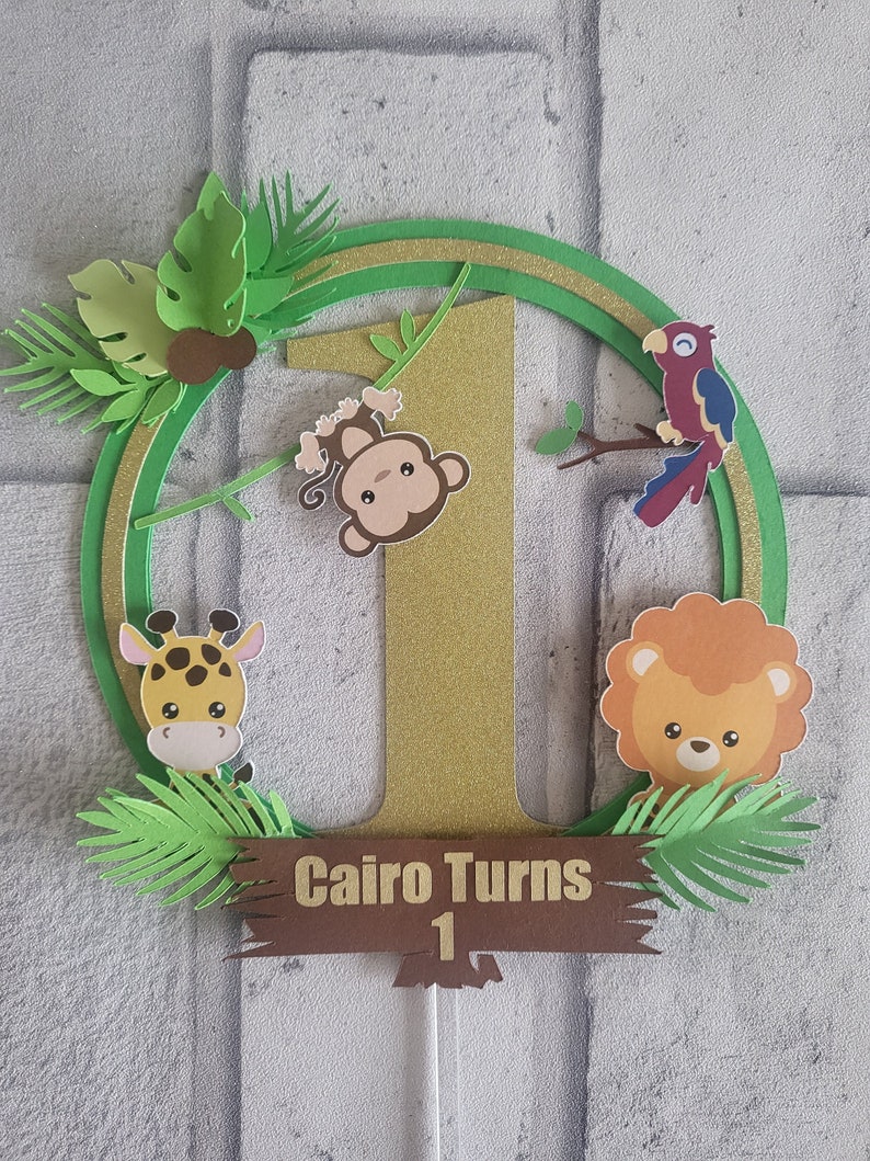 Jungle Themed Cake Topper - Etsy
