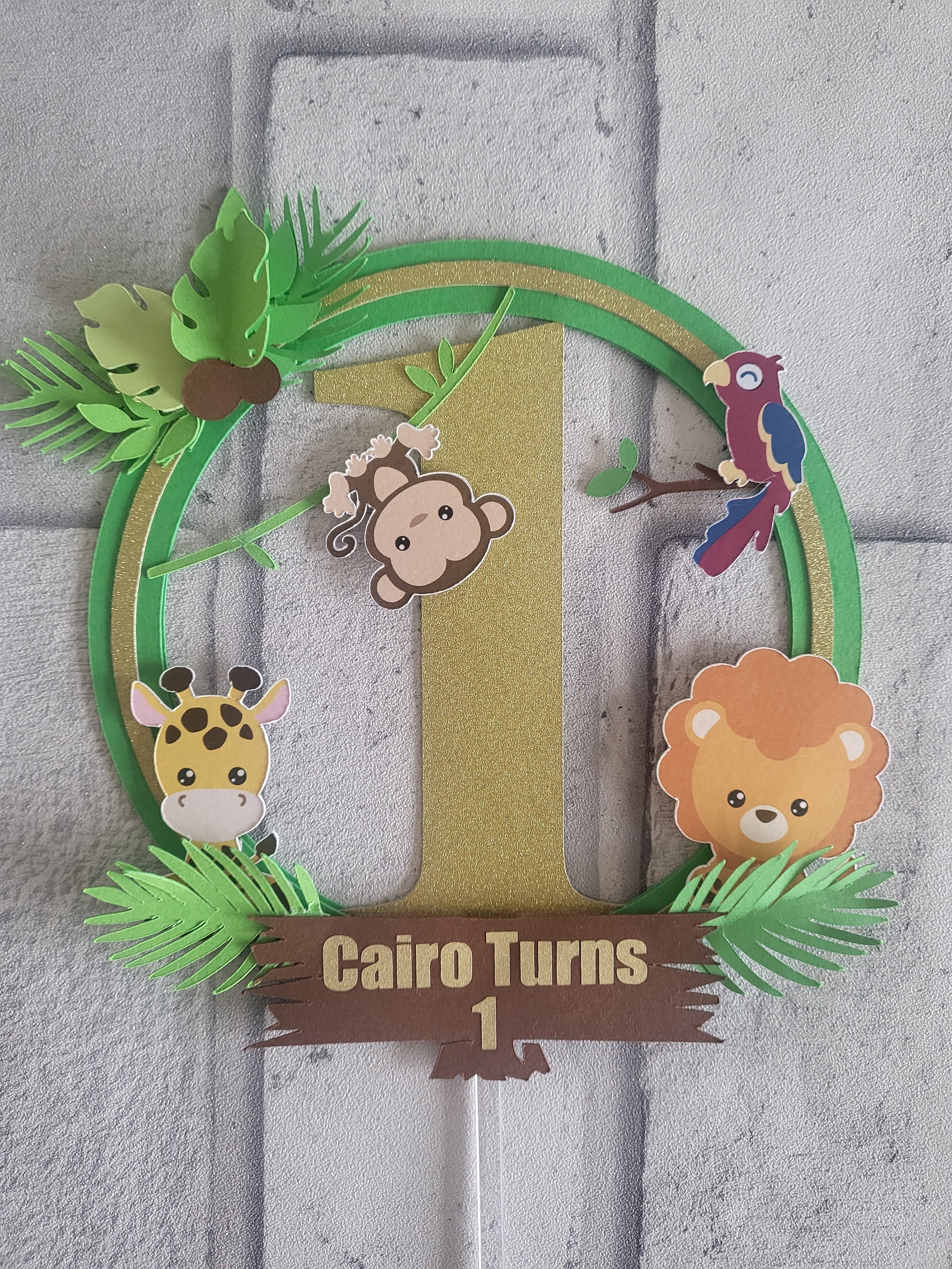 Jungle Themed Cake Topper - Etsy
