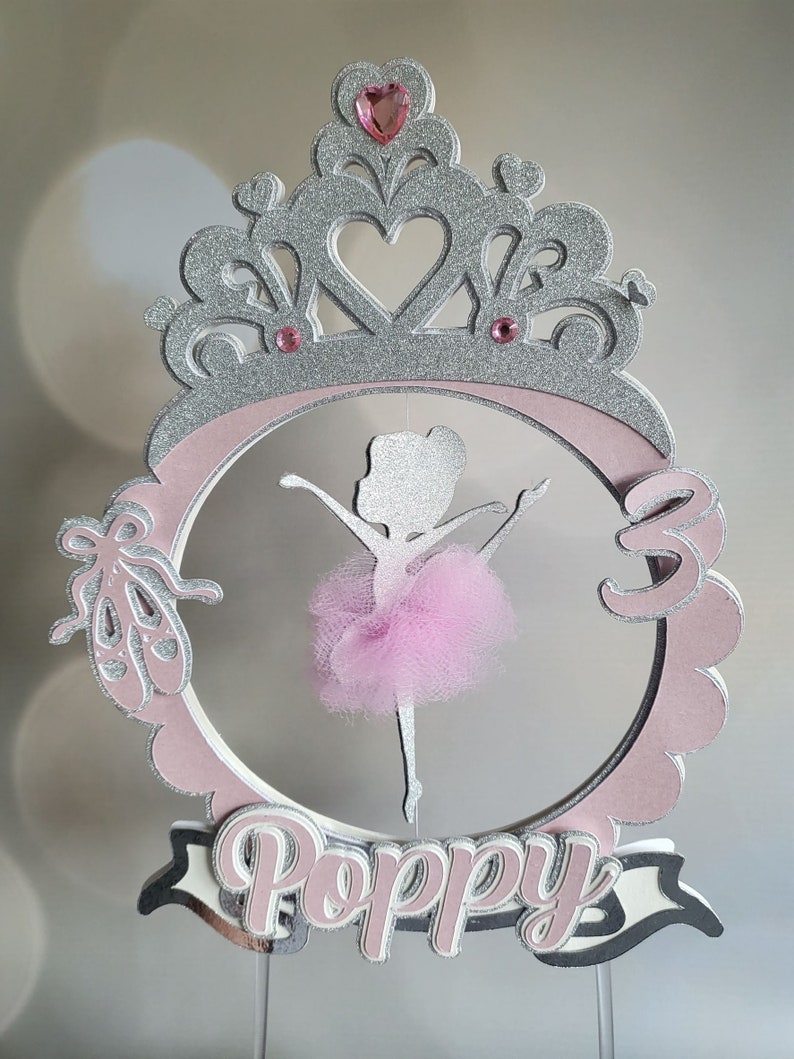 Ballerina Cake Topper With Spinning Ballerina - Etsy