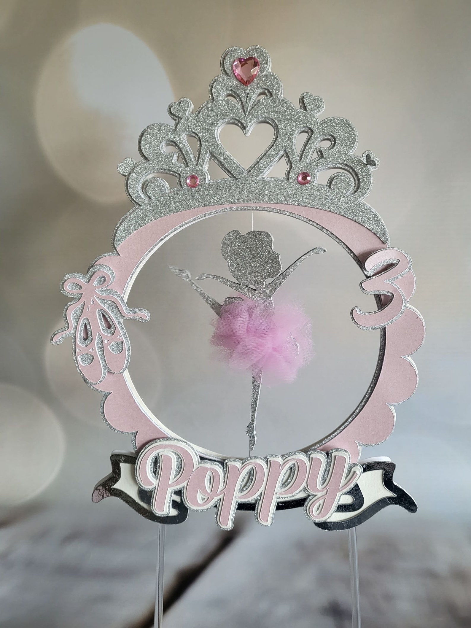 Ballerina Cake Topper With Spinning Ballerina - Etsy UK