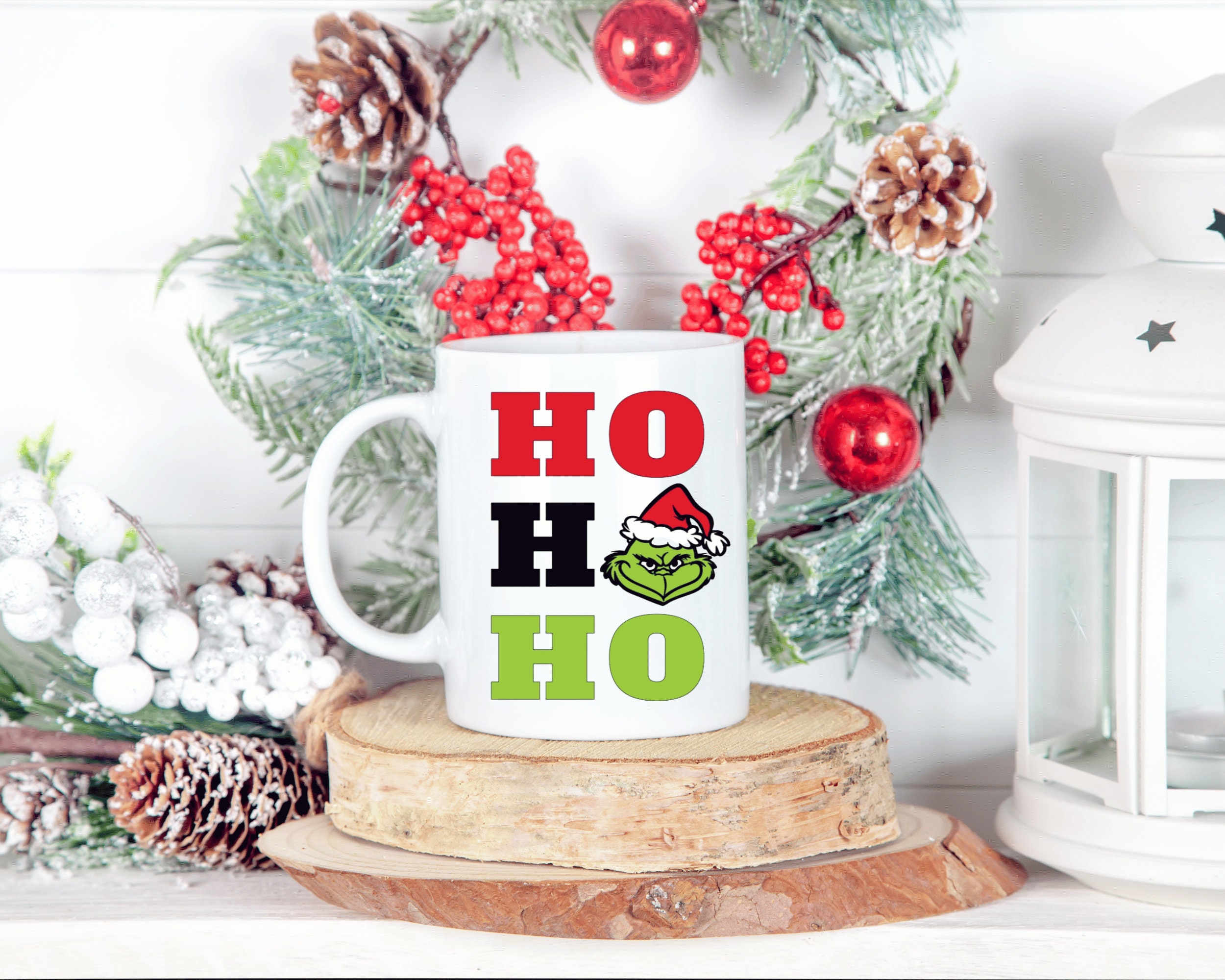 Grinch Mugs Boasting the Green Face of THE Grinch Cute and Funny Mugs ...