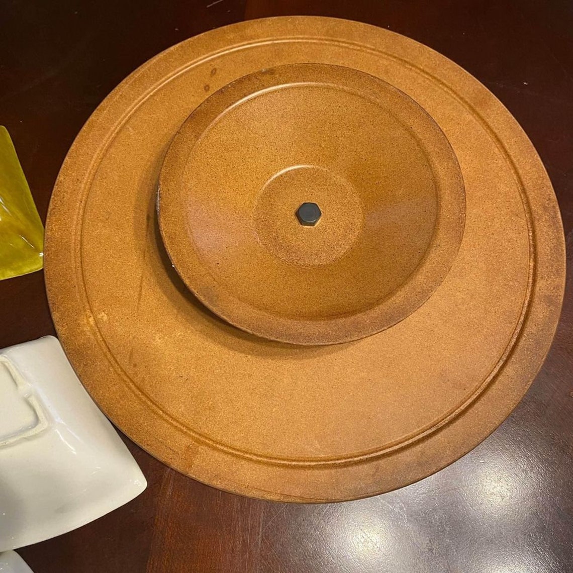 Vintage USA California Original Pottery Serving Set/ Lazy Susan Veggie ...