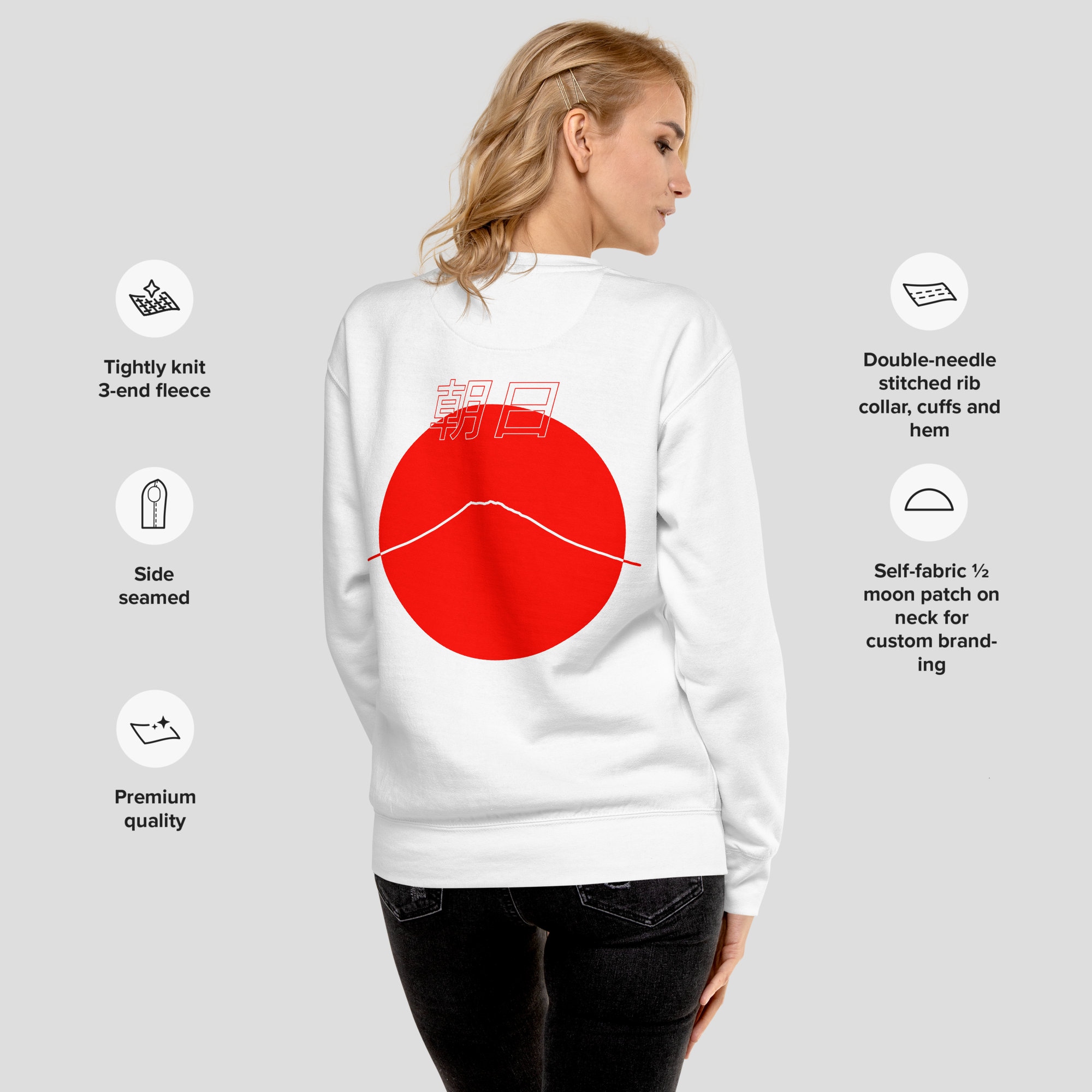Rising Sun Mt.fuji Japanese Graphic Sweatshirt Unisex Mount - Etsy