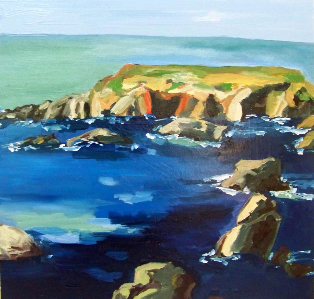 Mendocino Coast I Original Oil Painting Melissa Yarbrough Saltfleetby ...