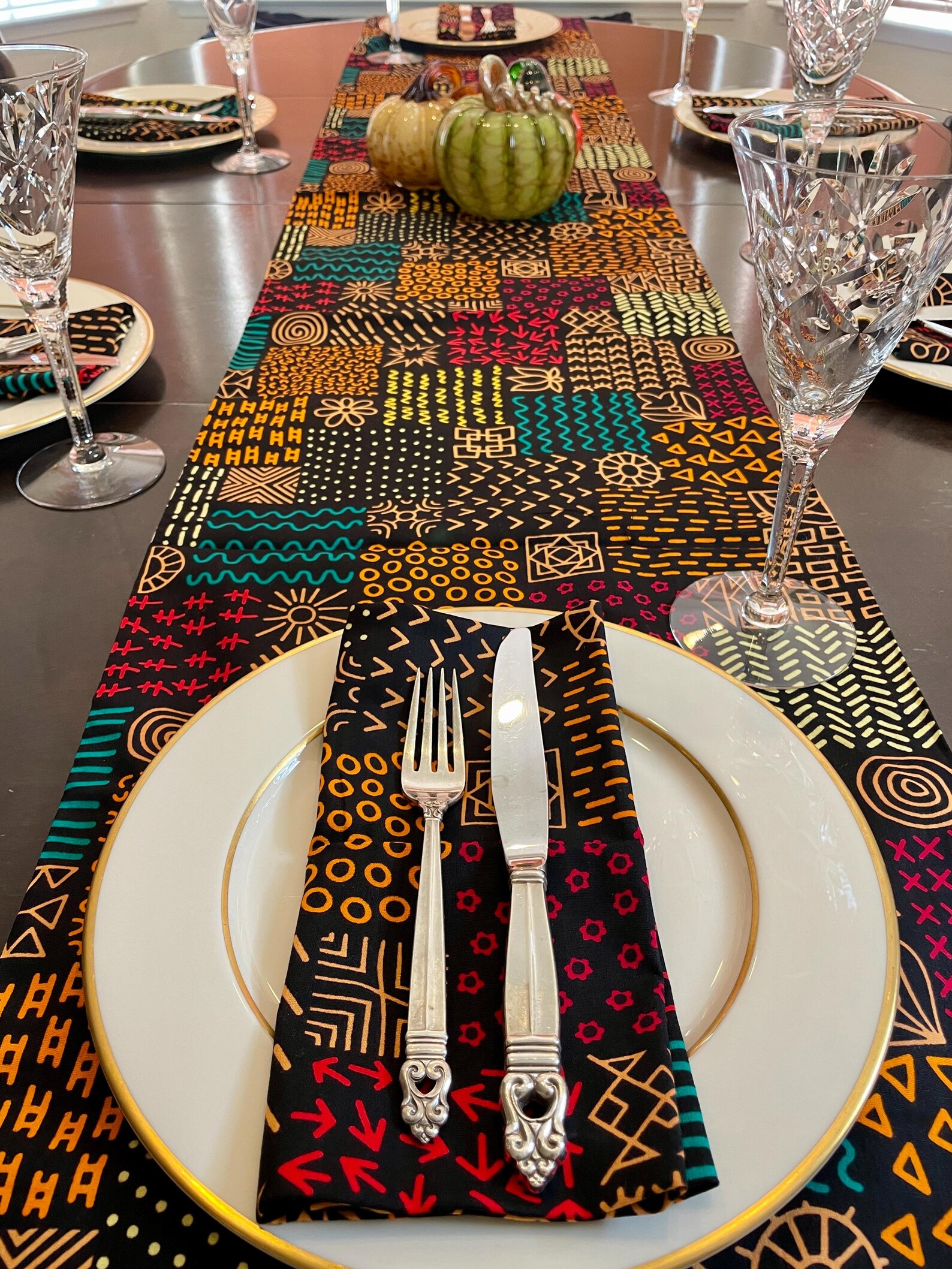 Handmade African Print Table Runner – Ethical Global Decor - Etsy