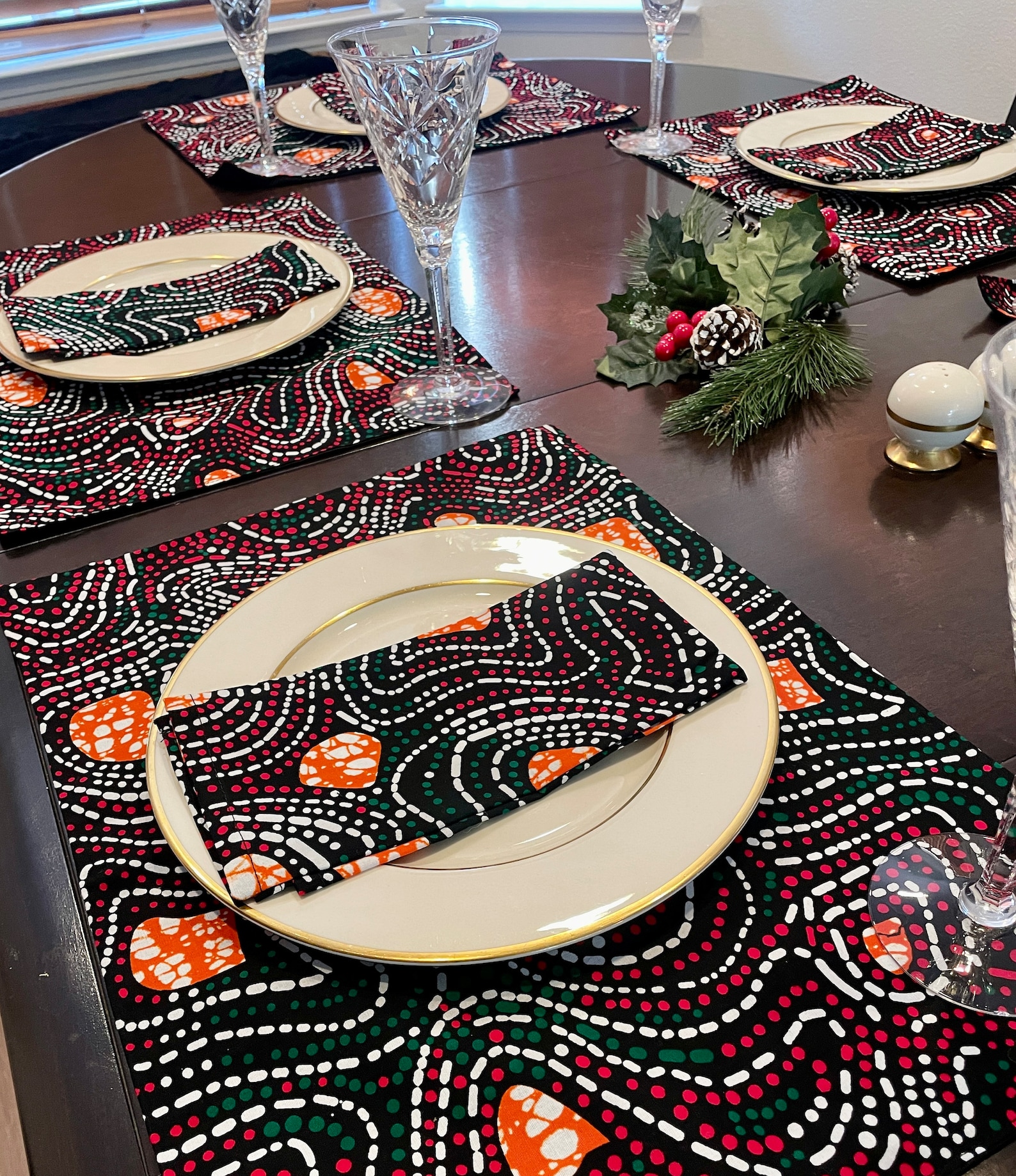 Placemats Handmade Using East African Kitenge Set of 6 14l X 19w - Etsy