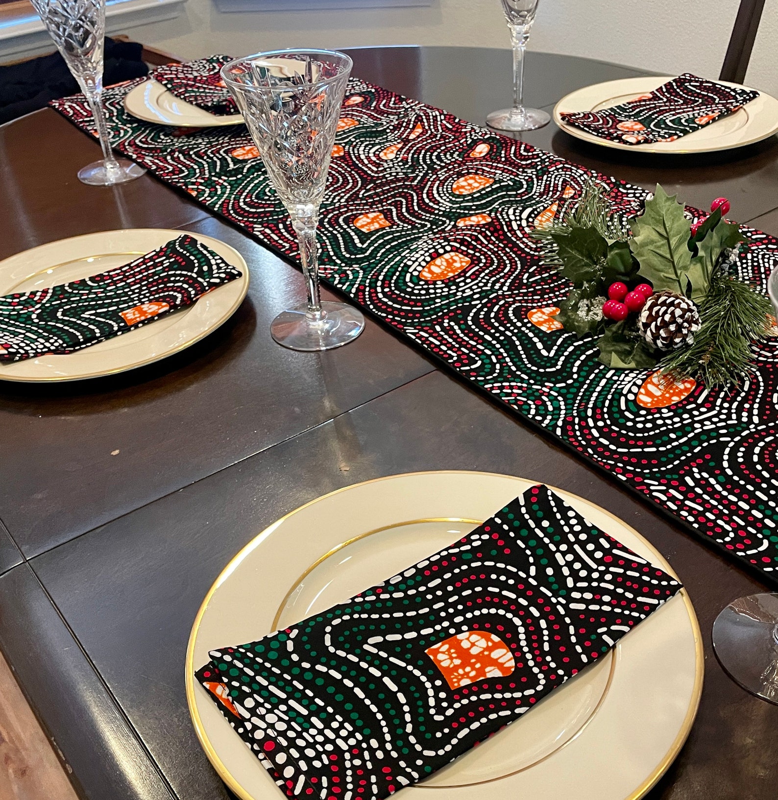 Handmade African Print Table Runner – Ethical Global Decor - Etsy