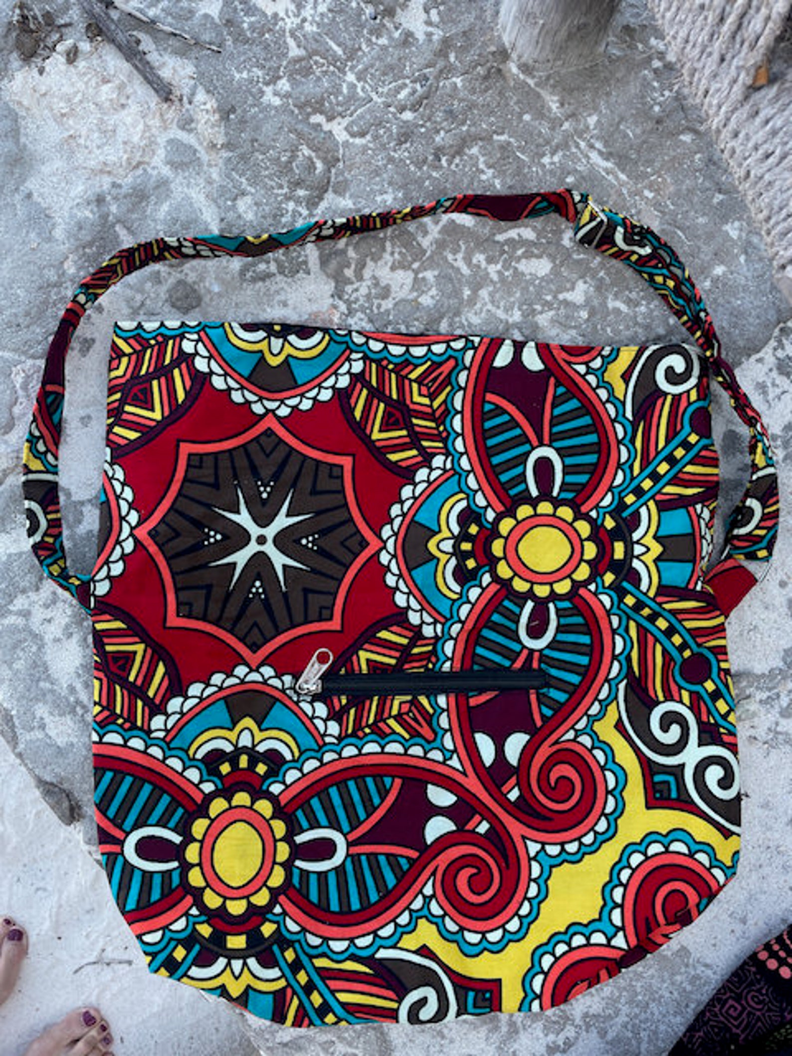 Flapover Crossover Purse - Made by a Woman in Tanzania - Etsy
