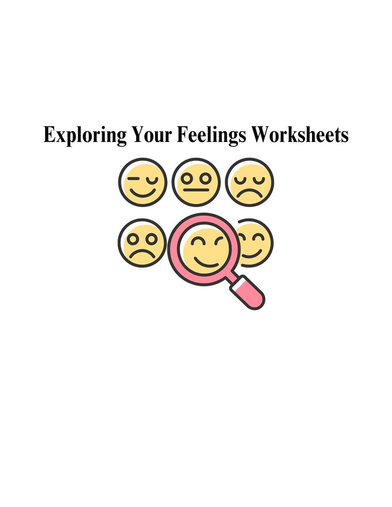Exploring Your Feelings Worksheets for Young Children Ages 5-8 - Etsy