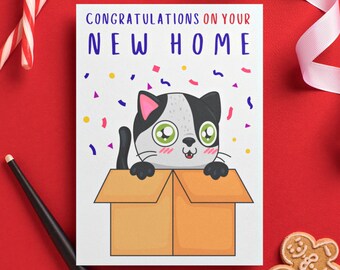 New Home Cat Card - Etsy