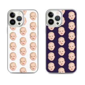 Personalized Face Pattern iPhone Case • Custom Baby Photo • Mothers Day ...