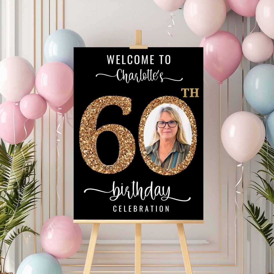 Custom 60th Birthday Sign With Stand • Look Who's 60 • 60th Birthday ...