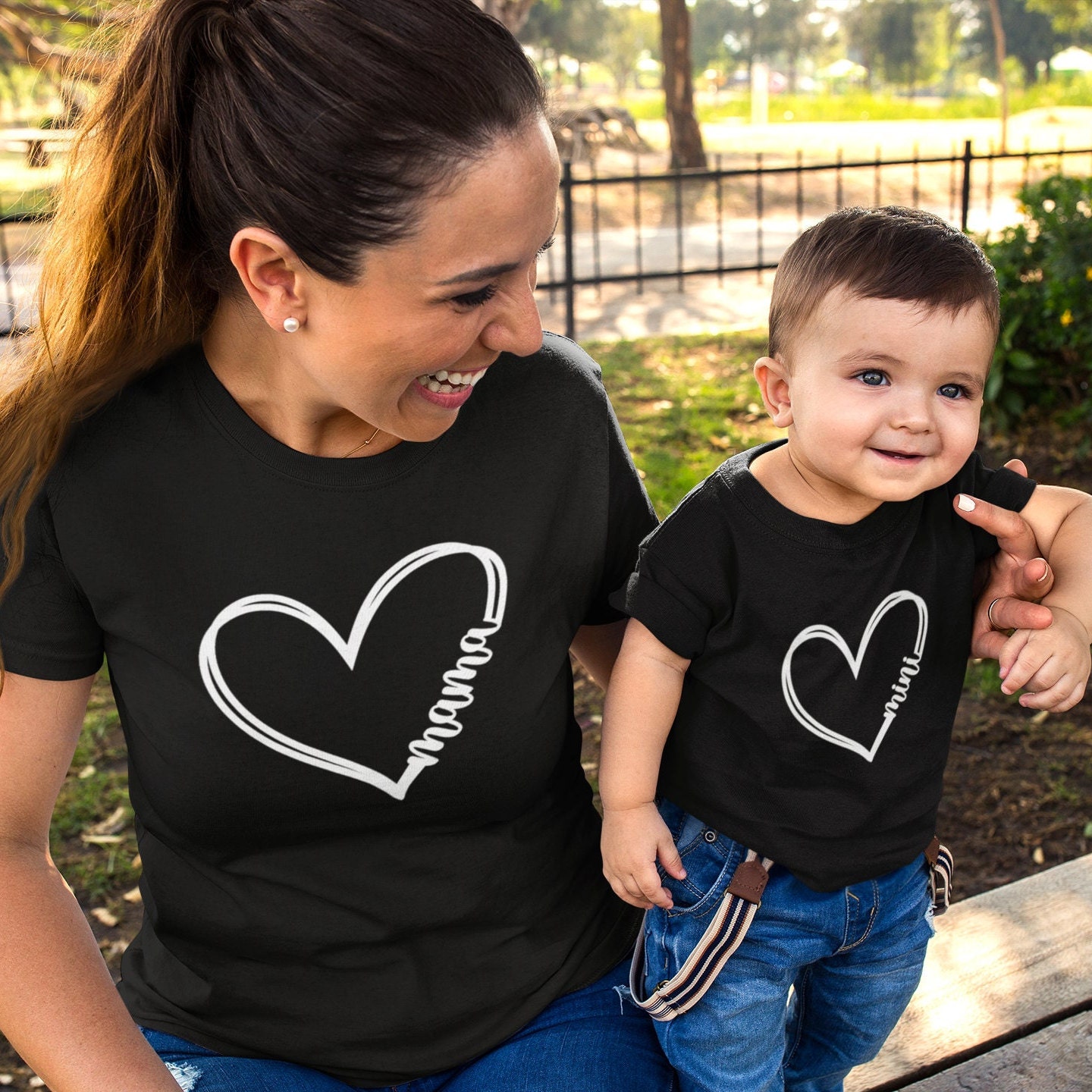 Mama Mini T-shirt Mini Mama Matching T-shirts Mother - Etsy