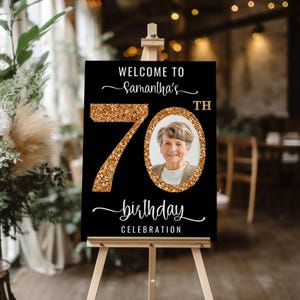 Custom 70th Birthday Sign With Stand • Look Who's 70 • 70th Birthday ...