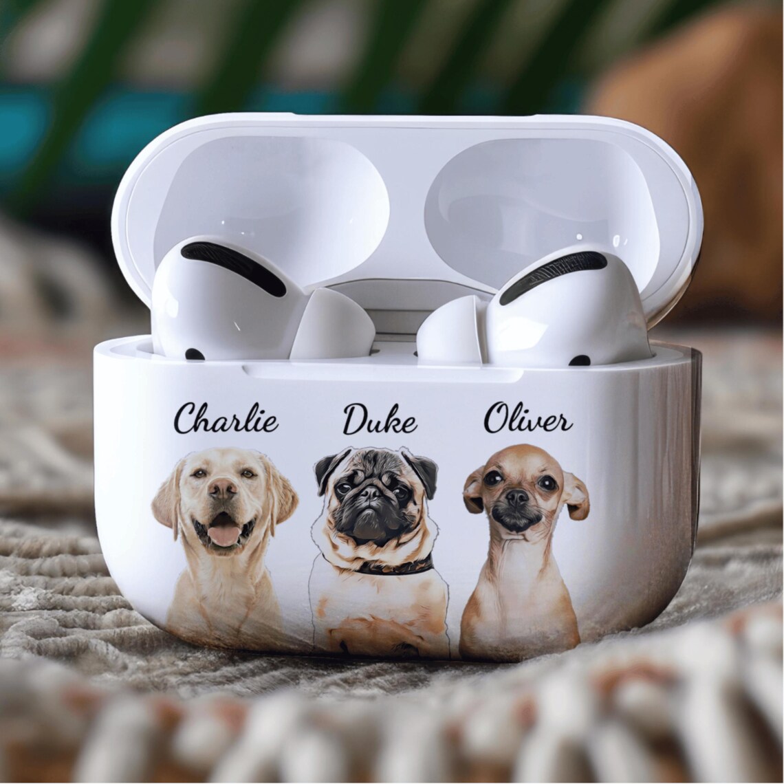 Custom Pet AirPod Pro Case • Personalized Dog Portrait Airpods • Dog ...