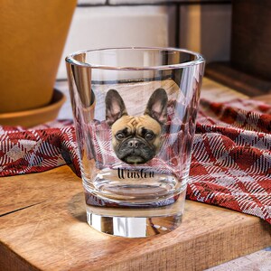 Custom Dog Shot Glass From Photo • Personalized Pet Portrait Shot Glass ...