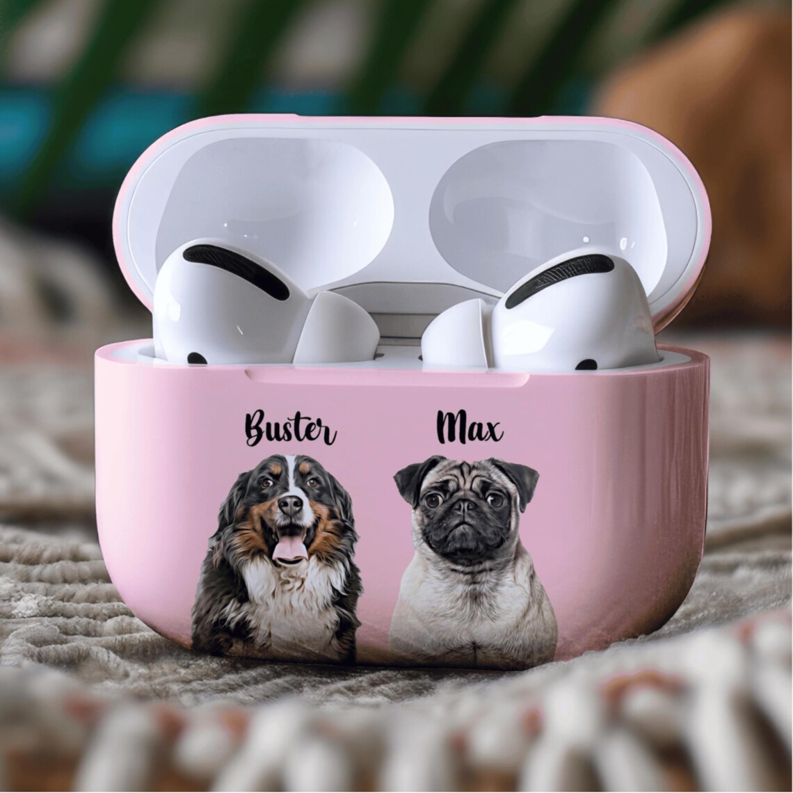 Custom Pet AirPod Pro Case • Personalized Dog Portrait Airpods • Dog ...
