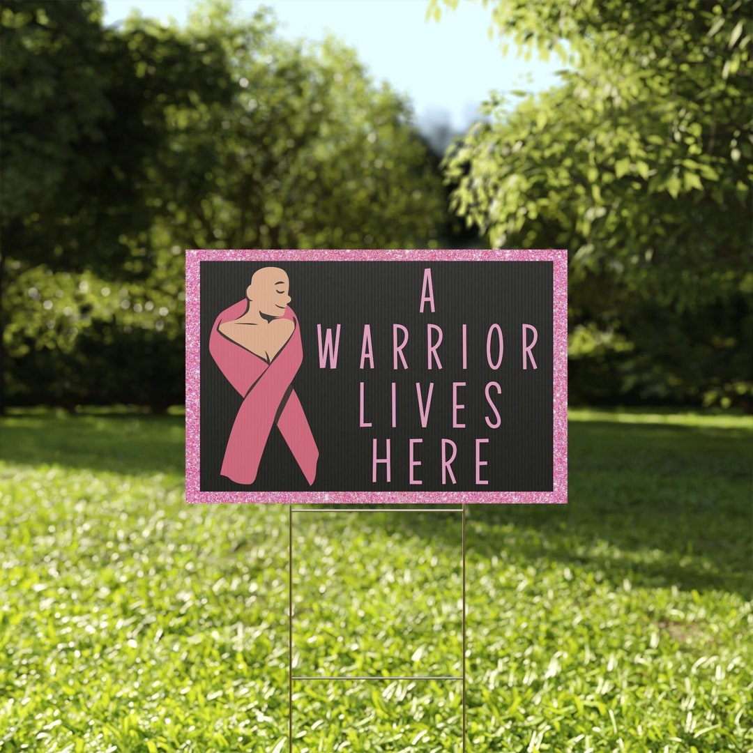 Cancer Survivor Yard Sign Yard Stand Included Encouragement Gift Cancer ...