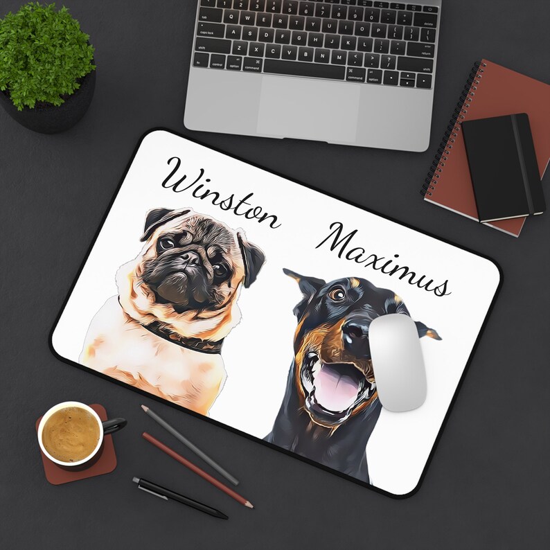 Custom Pet Desk Mat Personalized Pet Portrait Desk Mat Dog - Etsy
