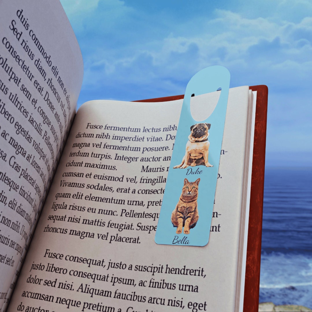 Custom Pet Bookmark With Photo and Name Personalized Dog - Etsy