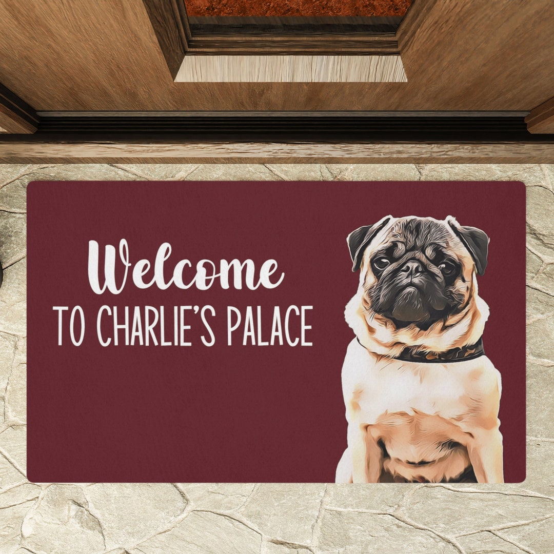 Custom Pet Doormat With Name and Photo Personalized Cute Dog Doormat ...