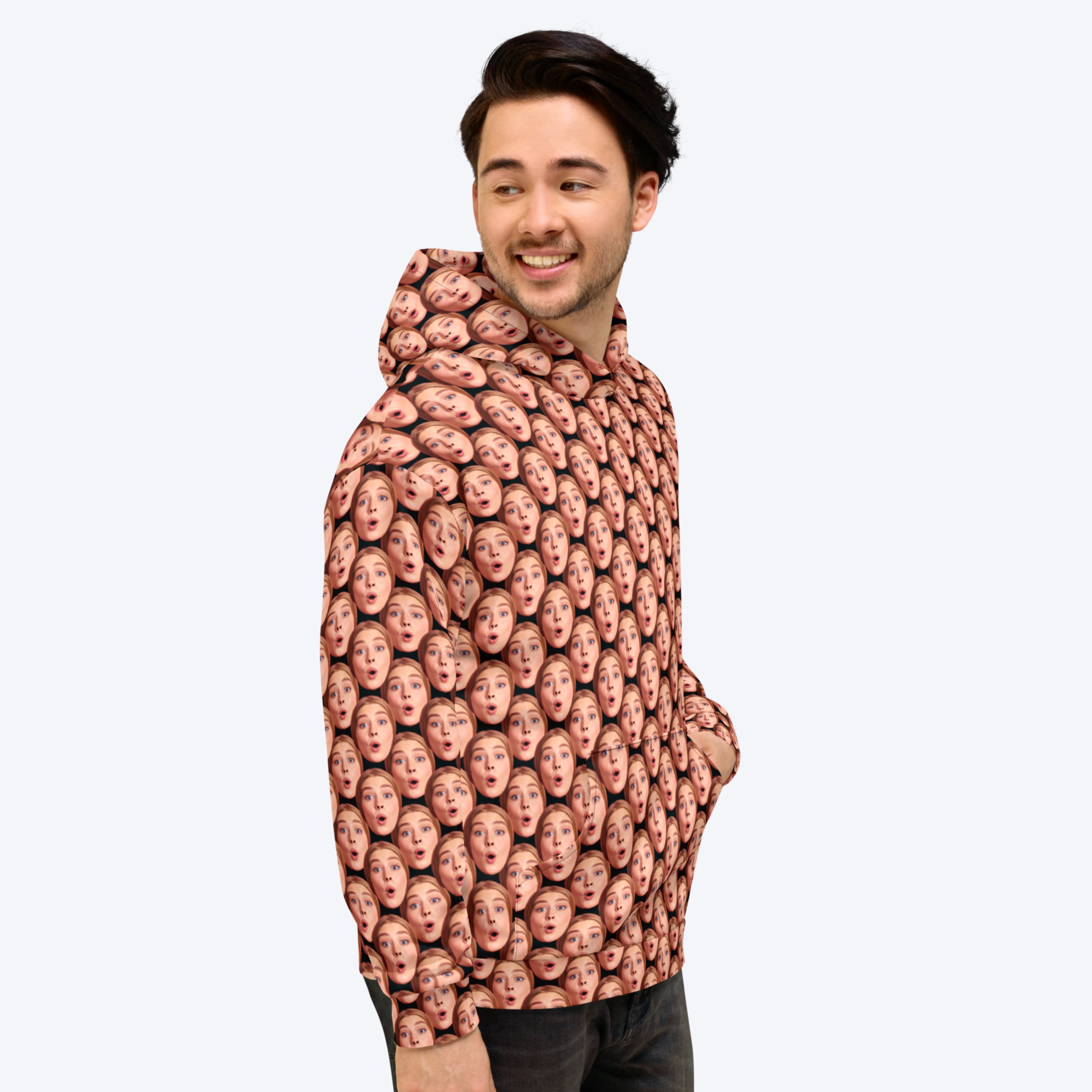 Custom Face Hoodie • Hoodie With Face All Over It • Funny Gift for ...