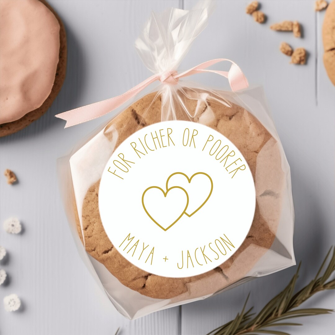 Custom Wedding Sticker • Personalized Wedding Favors • Lucky in Love ...