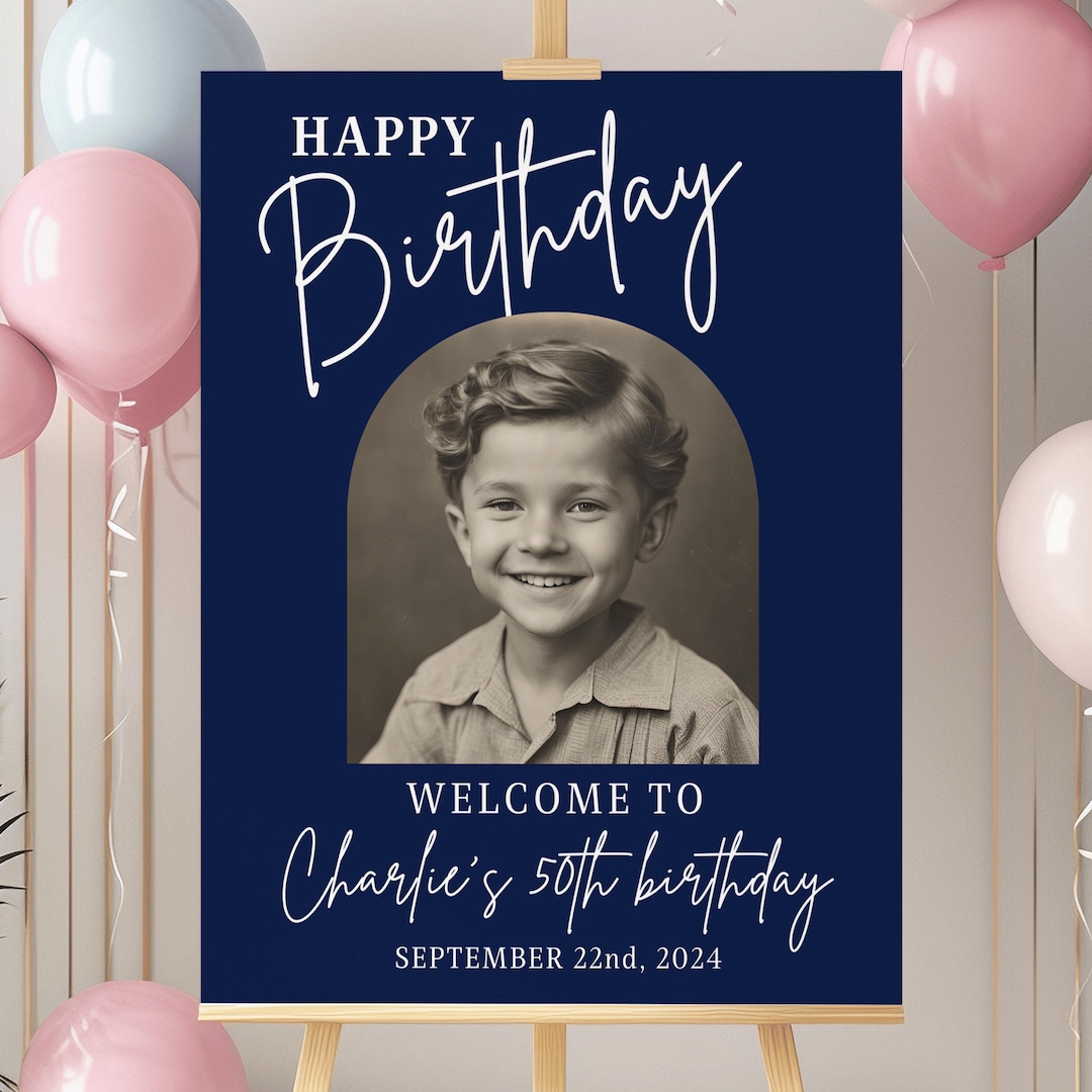 Custom Birthday Sign With Stand • 40th 50th 60th 70th 80th or Any Age ...