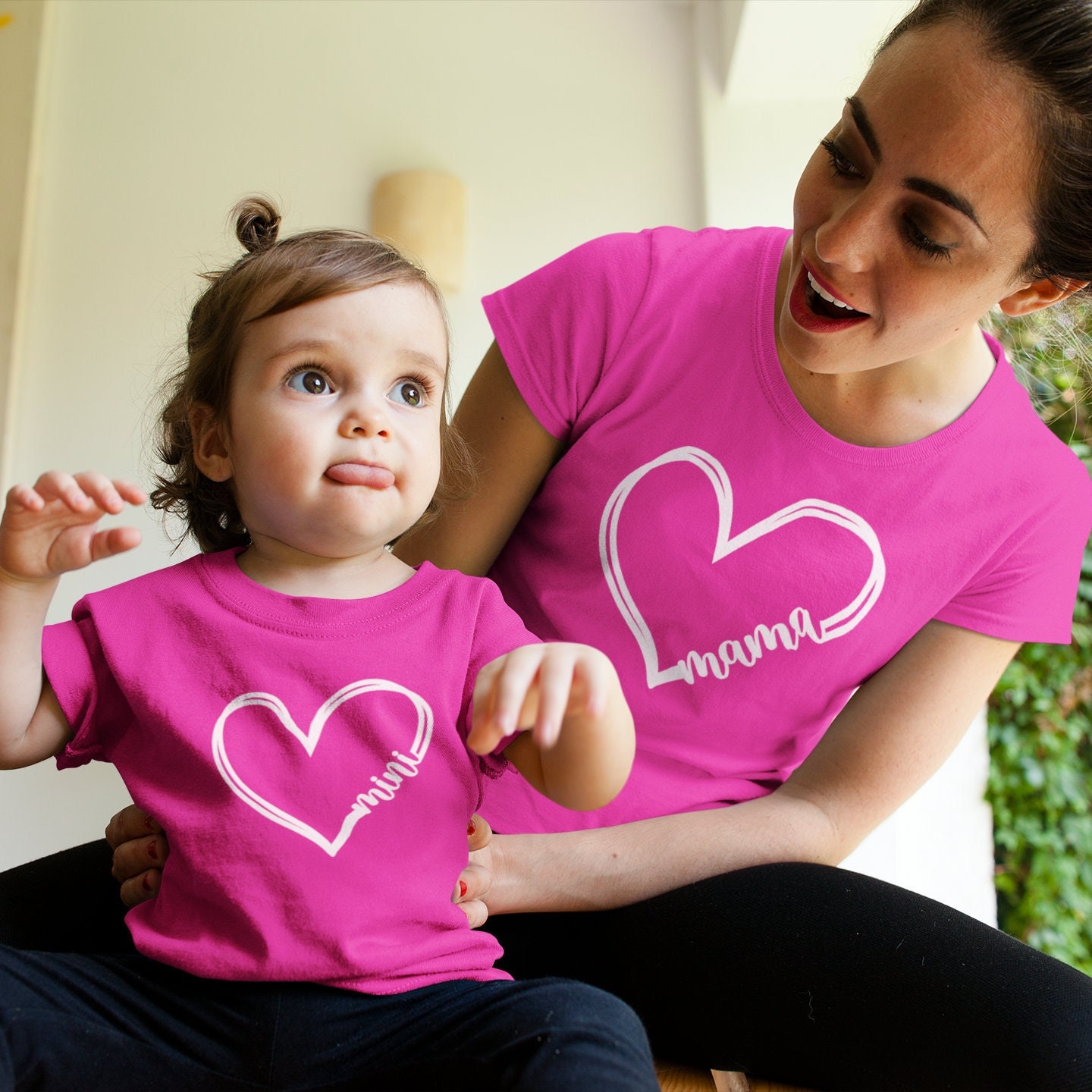 Mama Mini T-shirt Mini Mama Matching T-shirts Mother - Etsy