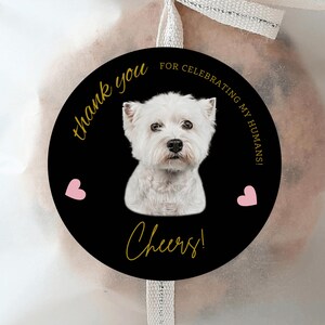 Custom Dog Wedding Stickers Personalized Pet Wedding Favor Labels ...