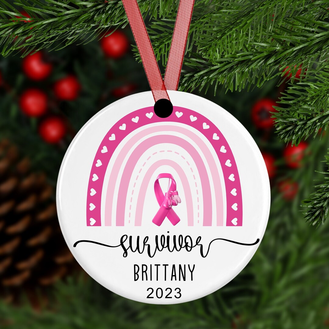 Breast Cancer Ornament • I Survived Cancer Ornament • Encouragement ...