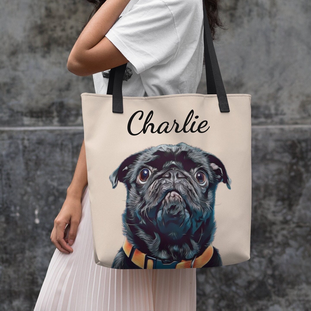 Custom Dog Tote Bag • Personalized Pet Tote Bag • Dog Grocery Bag • Dog ...