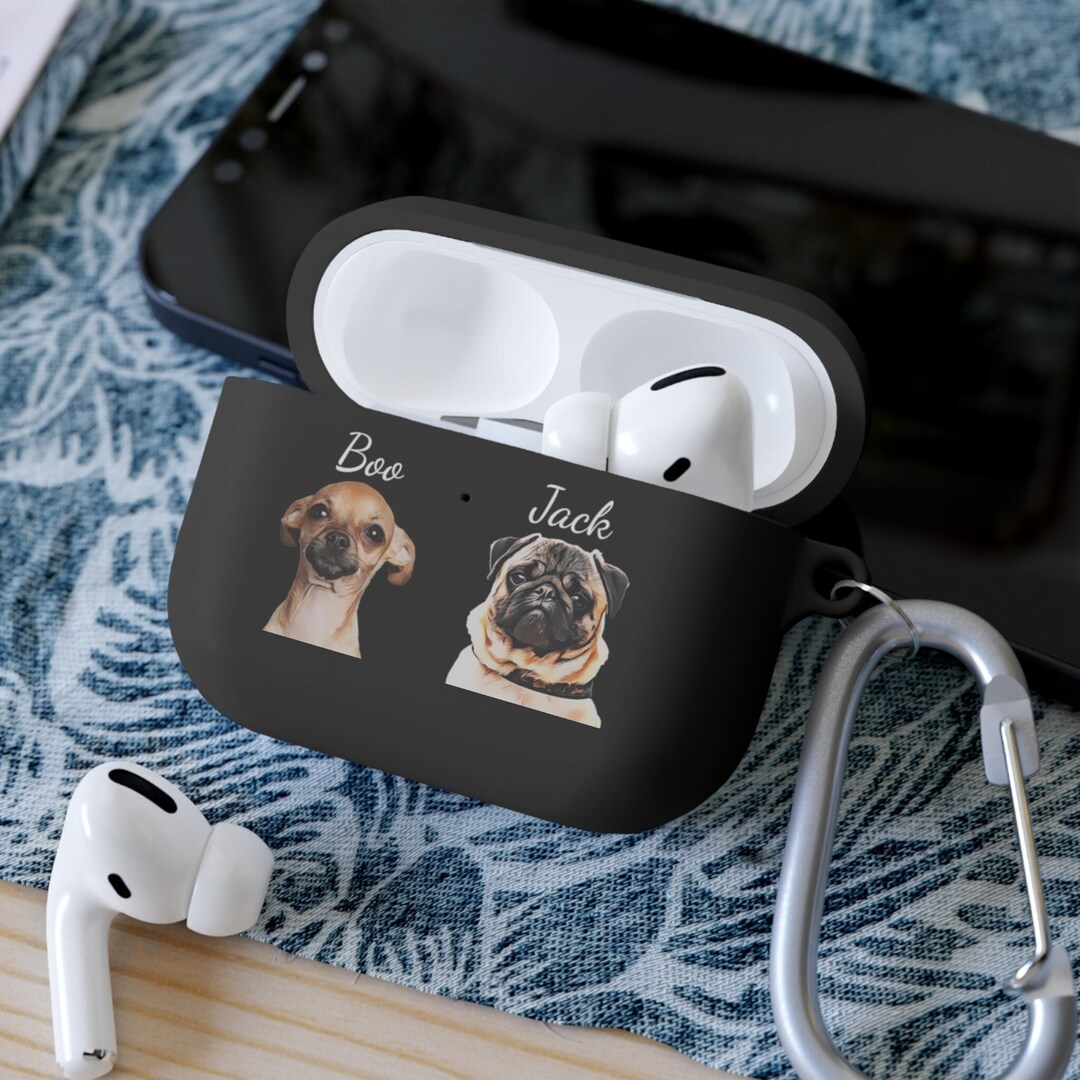 Custom Pet AirPod Pro Case • Personalized Dog Portrait Airpods • Dog ...