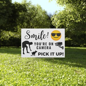 Smile You're on Camera Yard Sign • Free Yard Stand Included • Pick up ...