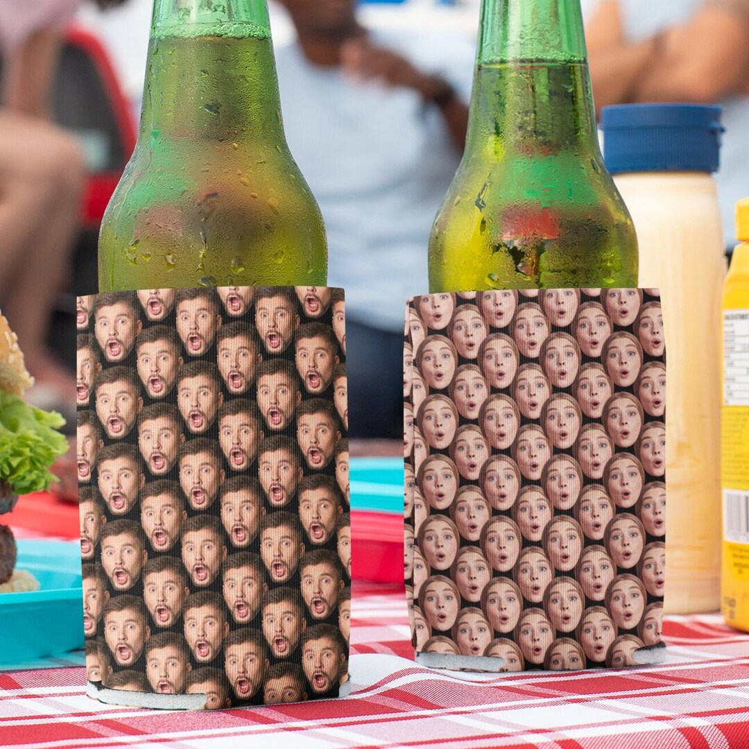 Custom All Over Face Can Cooler Personalized Face Beverage Insulators ...