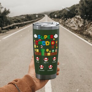 Personalized Super Daddio Tumbler With Kids’ Names • Custom Super ...