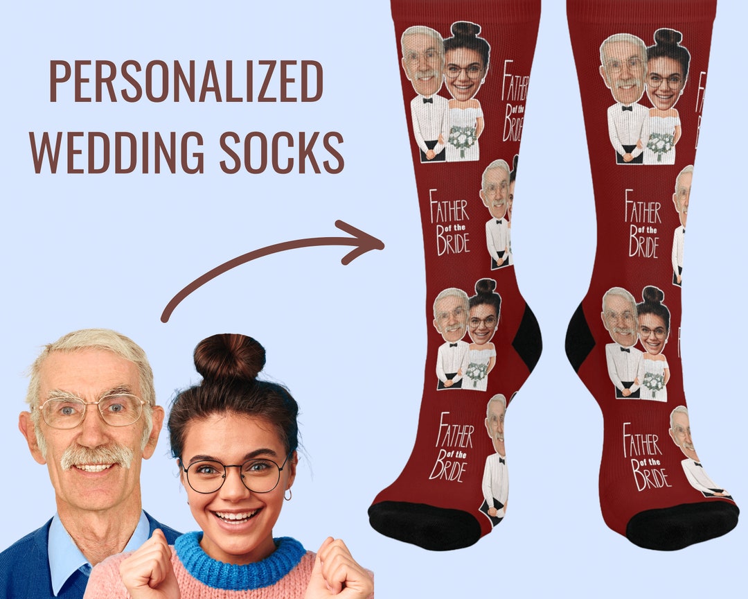 Custom Father of the Bride Socks • Personalized Face Socks • Funny ...