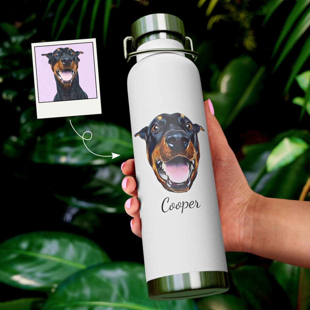 Custom Pet Water Bottle With Photo • Personalized Pet Printed Bottle ...