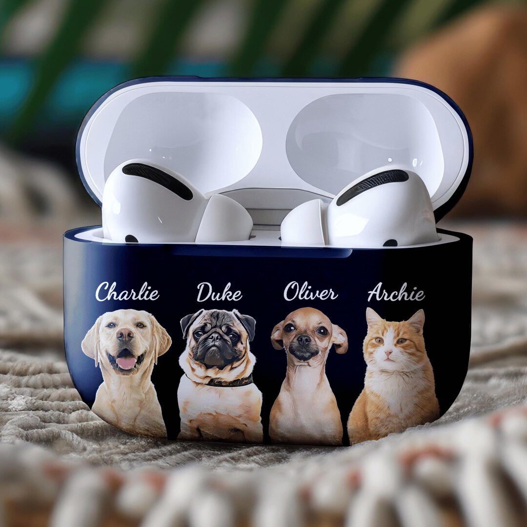 Custom Pet AirPod Pro Case • Personalized Dog Portrait Airpods • Dog ...