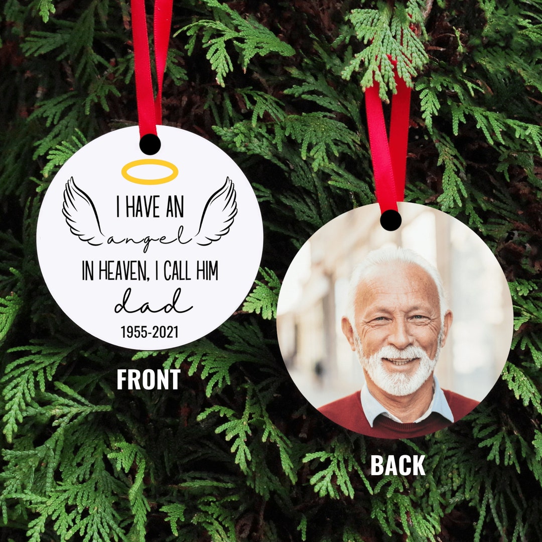 Custom Dad Remembrance Ornament • Dad in Heaven Personalized Christmas ...