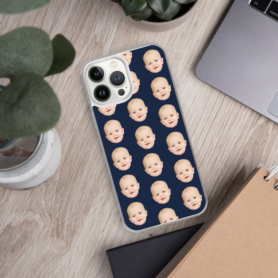 Personalized Face Pattern iPhone Case • Custom Baby Photo • Mothers Day ...