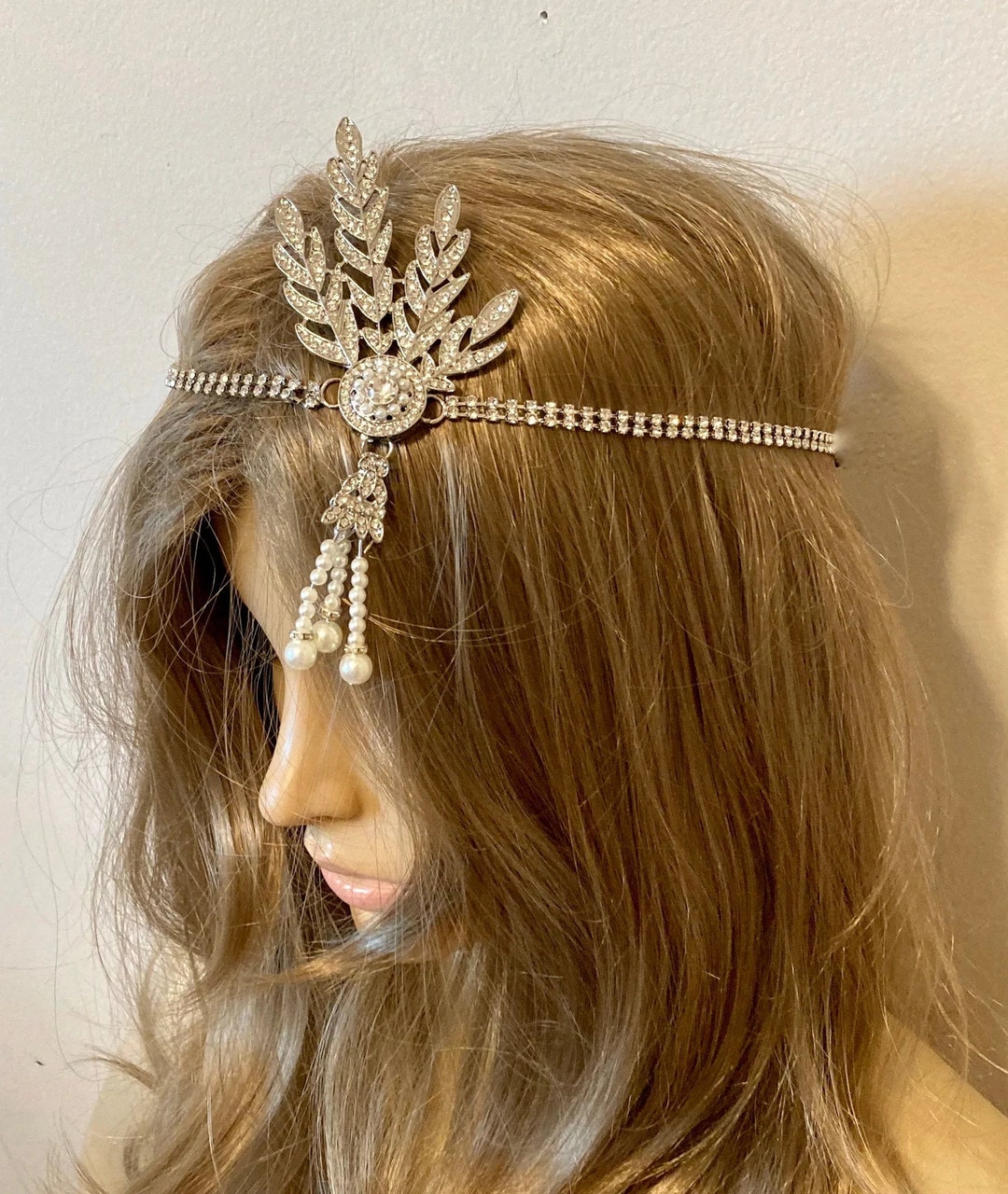 Gatsby Headpiece, Flapper Headpiece, Crystal Headpiece, Pearl Headpiece ...
