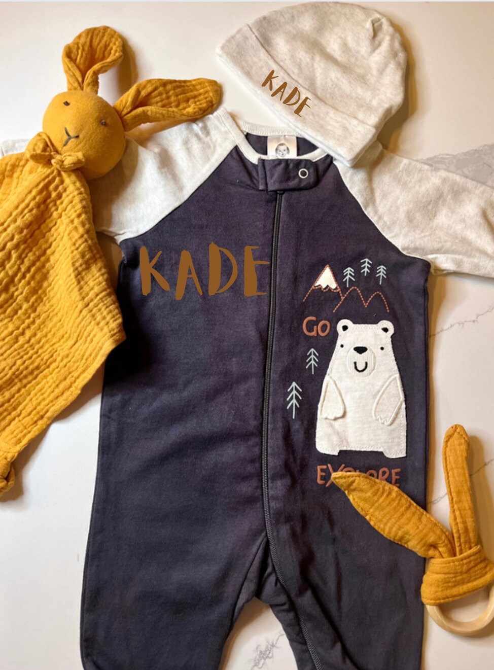 Personalized Baby Name Sleeper Set - Etsy