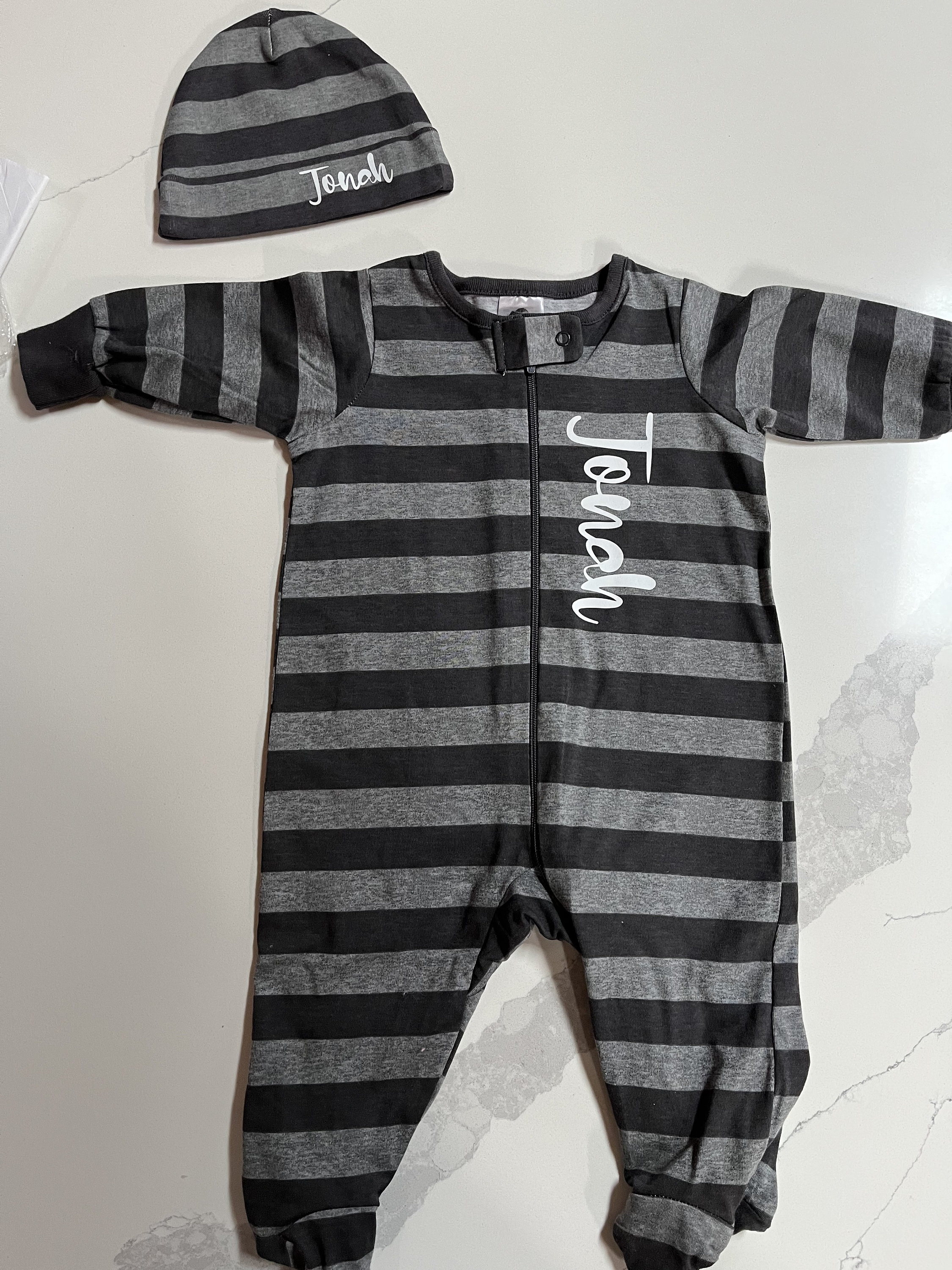 Personalized Baby Name Sleeper Set - Etsy