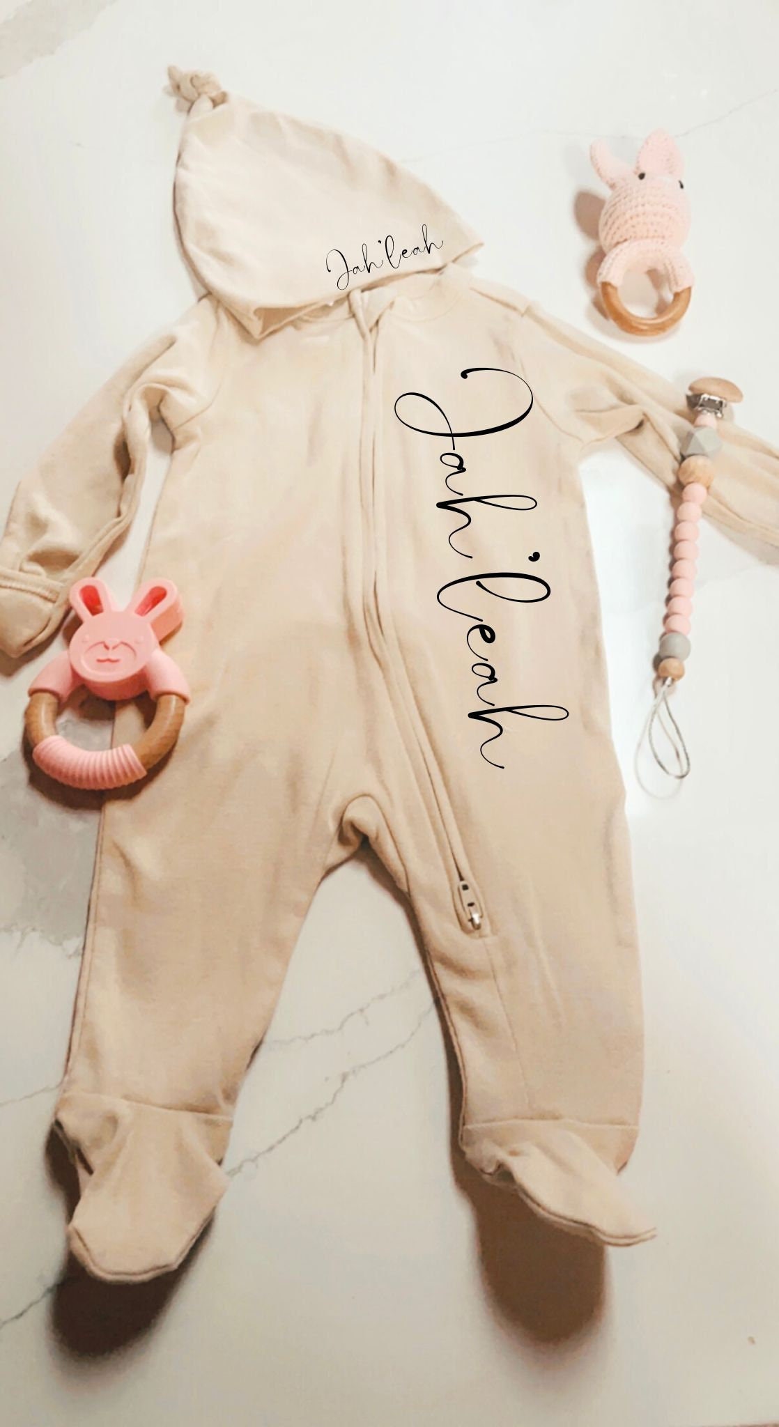 Personalized Baby Name Sleeper Set - Etsy